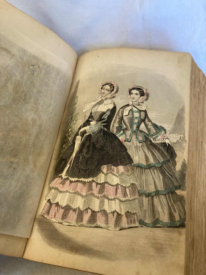 Antique Godey’s Lady’s Book & Magazine; 1855 Hardcover Compilation ...