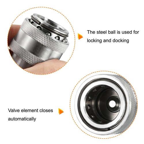 1 Set Hydraulic Quick Connect Coupler M14x1.5mm Female Thread Pipe ...