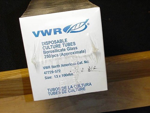 VWR 47729-572 Culture Tubes, Borosilicate Glass, 13 X 100mm, 250 Pcs ...