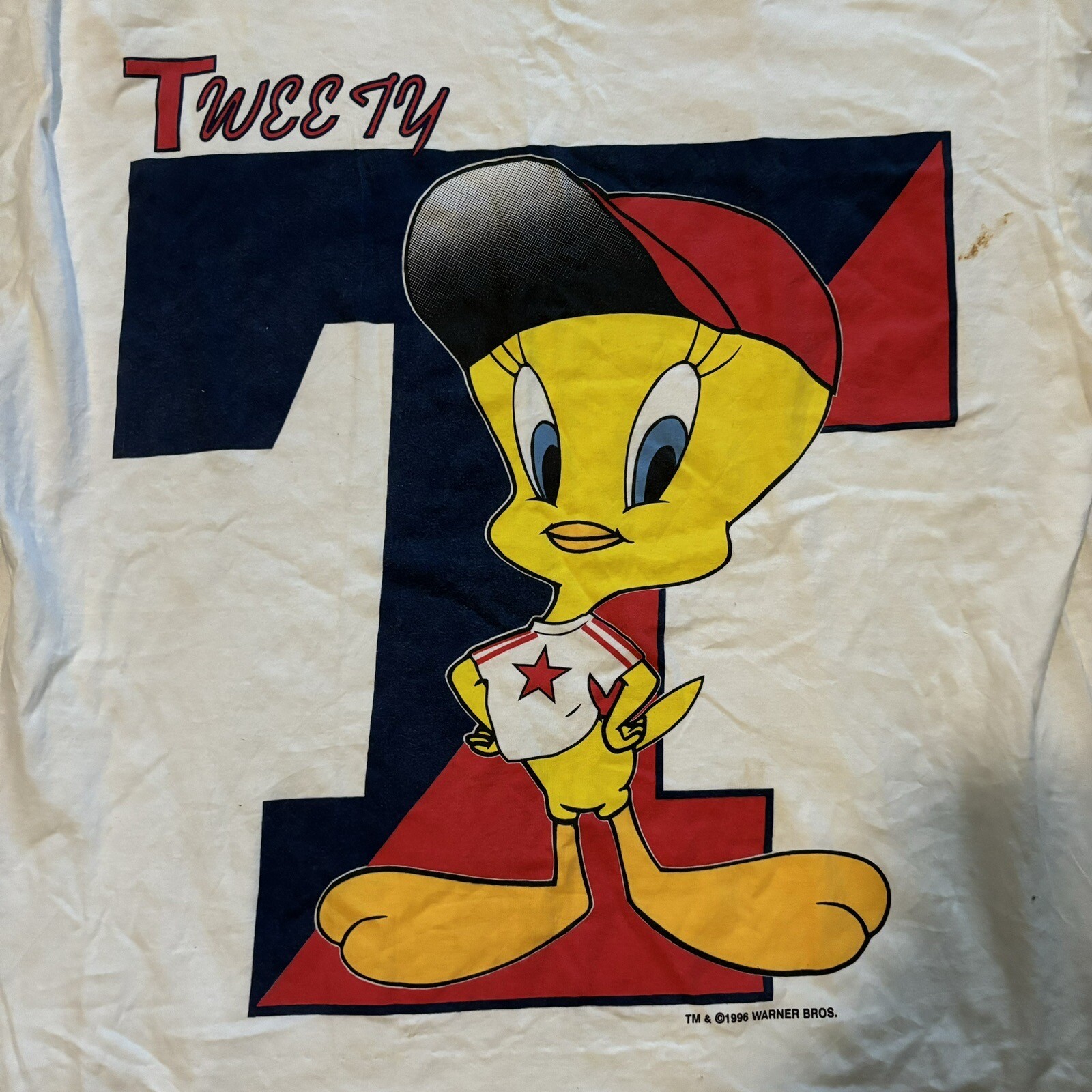 Vintage 1996 Tweety Bird Looney Tunes Warner Bros 2XL… - Gem