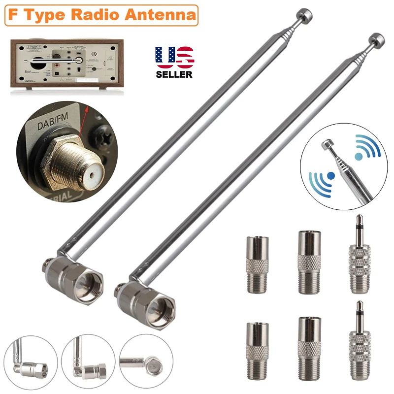 7 Sections Telescopic 74cm AM FM Antenna Portable Radio Antenna ...