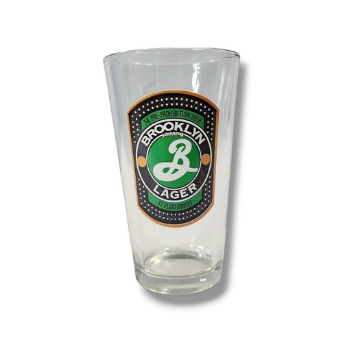 BROOKLYN LAGER The Pre-Prohibition Beer Pint Glass 16 oz. Carlsberg ...