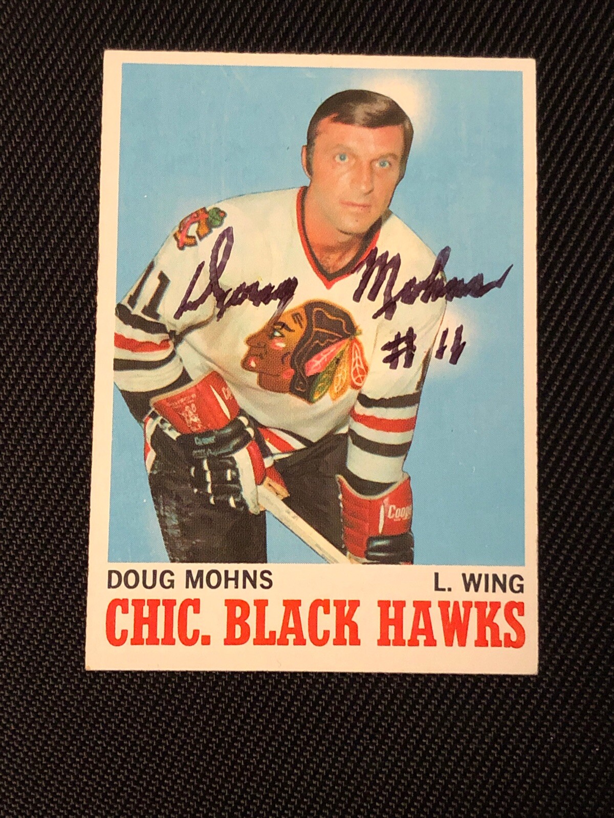 DOUG MOHNS 1970-71 TOPPS SIGNED AUTOGRAPHED CARD #16 CHICAGO BLACK ...