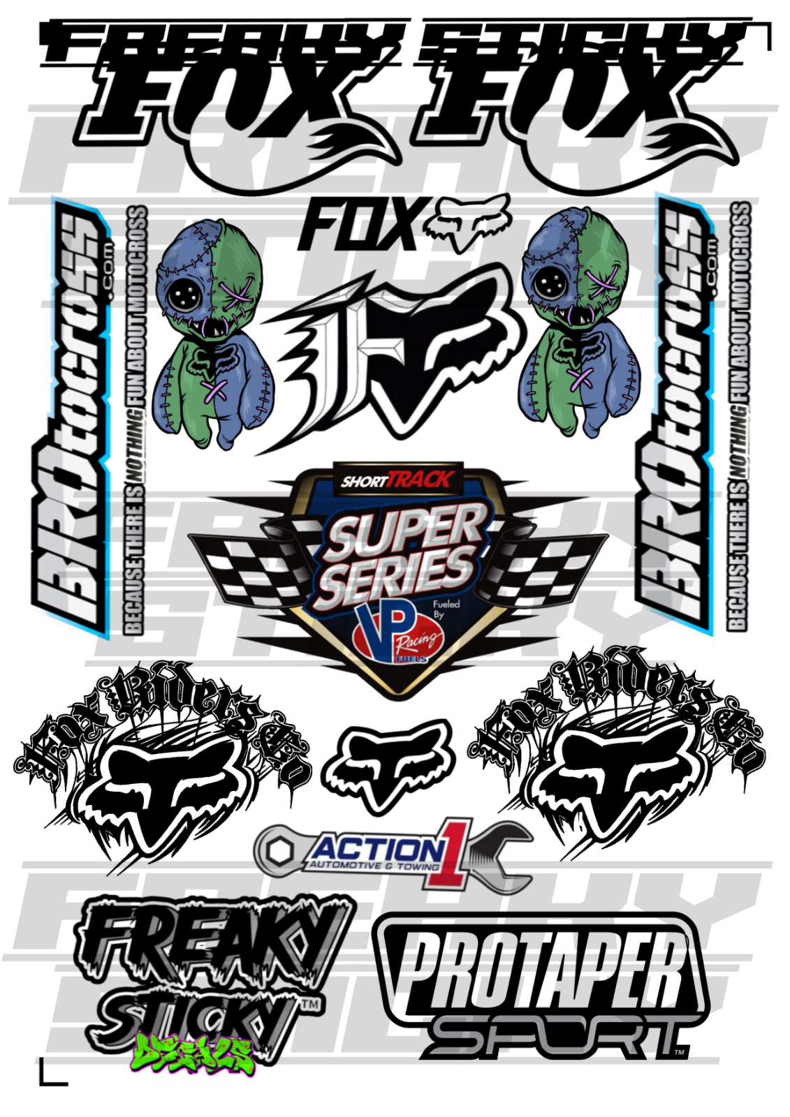 motocross high quality stickers mx atv rzr vinyl yamaha honda ktm can ...