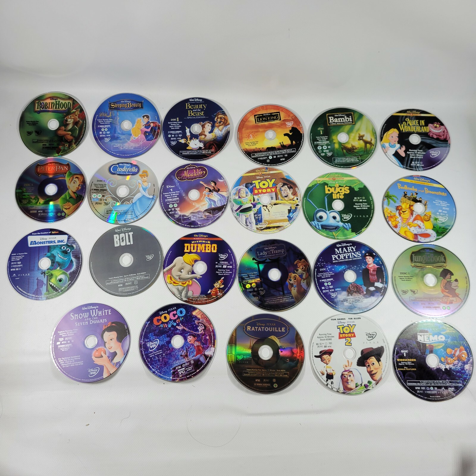 LOT OF 23 DISNEY PIXAR DVD CD DISC ONLY LIMITED SPECIAL ANNIVERSARY ...