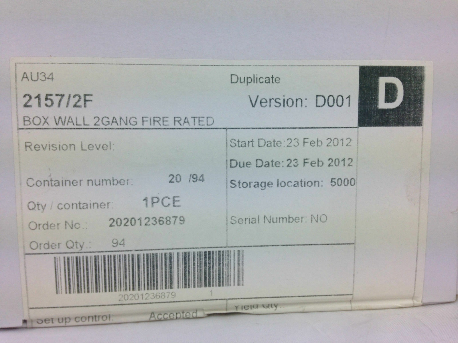 Clipsal 2157/2F Wall Box 2 Gang Series 157 Fire & Acoustically Rated ...