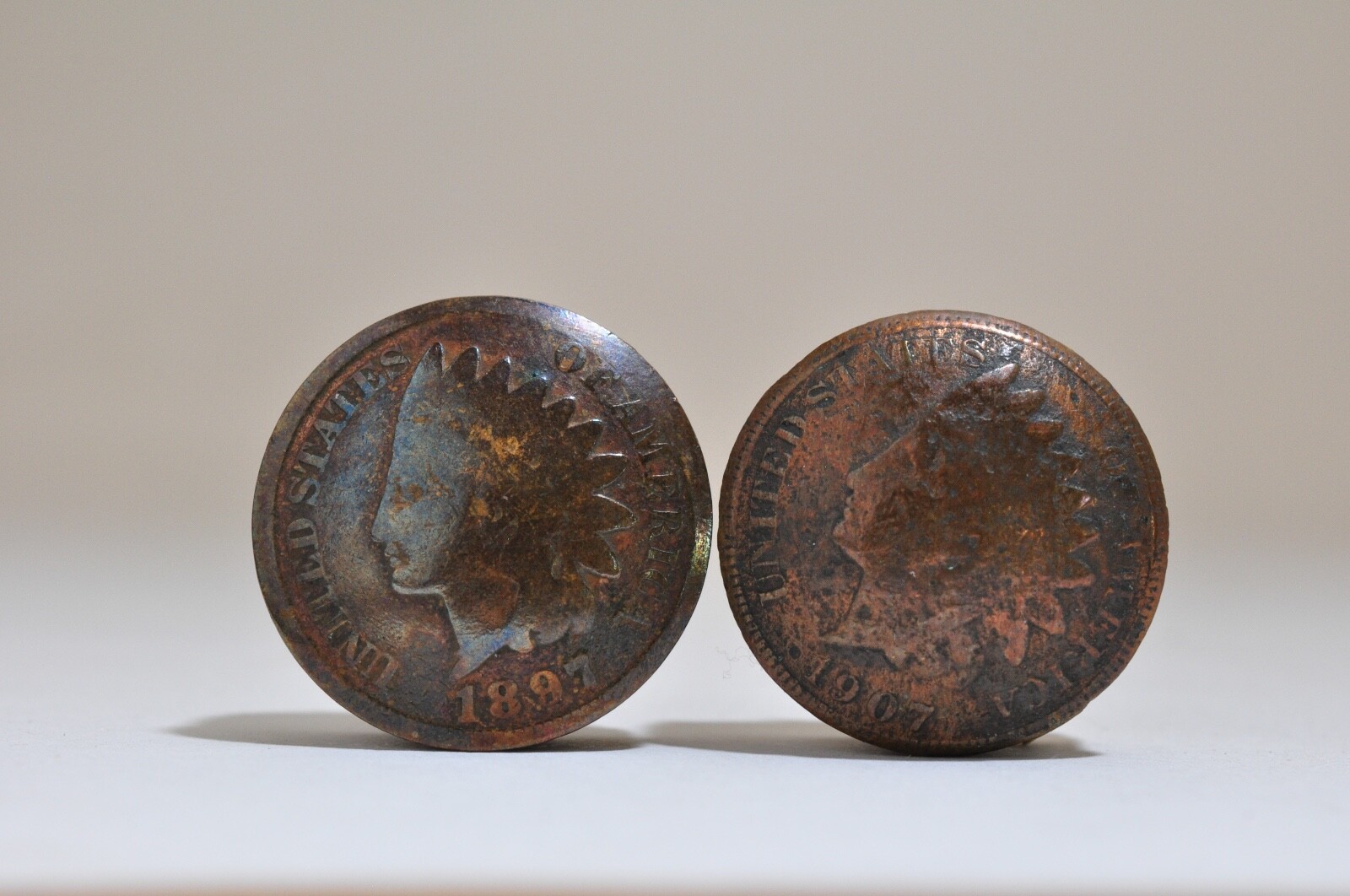 Antique Indian Head Penny Button Covers 1897 & 1907 | eBay