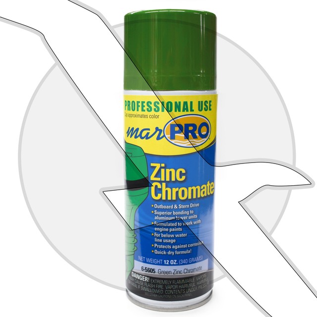 Marpro Zinc Chromate Green Primer 12oz Aerosol Can Lower Unit Engine ...