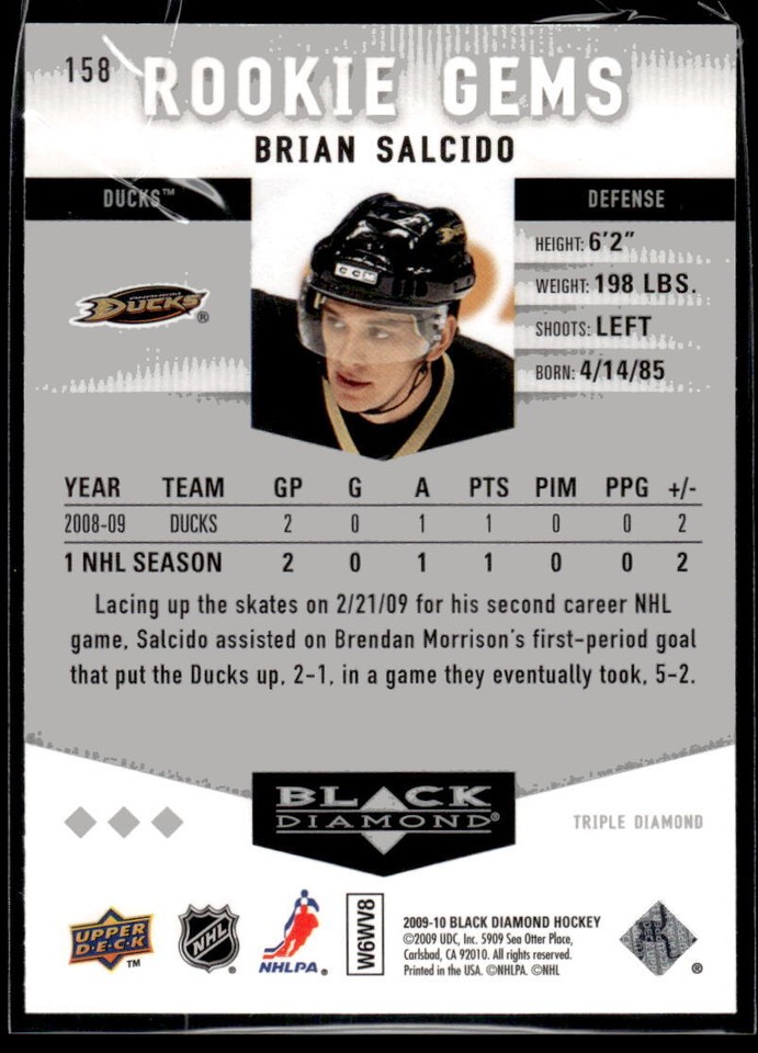 2009 Upper Deck Black Diamond #158 Brian Salcido Excellent | eBay