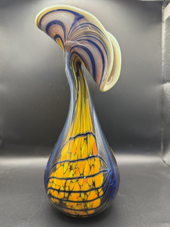 David Lotton Studio Art Glass Pulpit Vase one of one commission piece ...