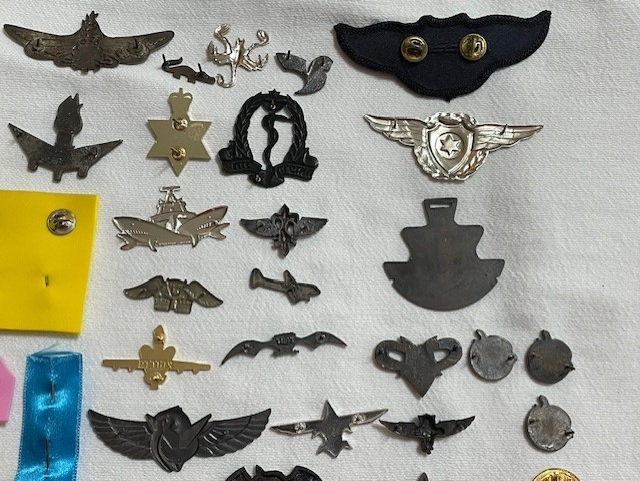 95 Piece Lot Israeli Defense Forces Israeli Air Force Military Metal ...