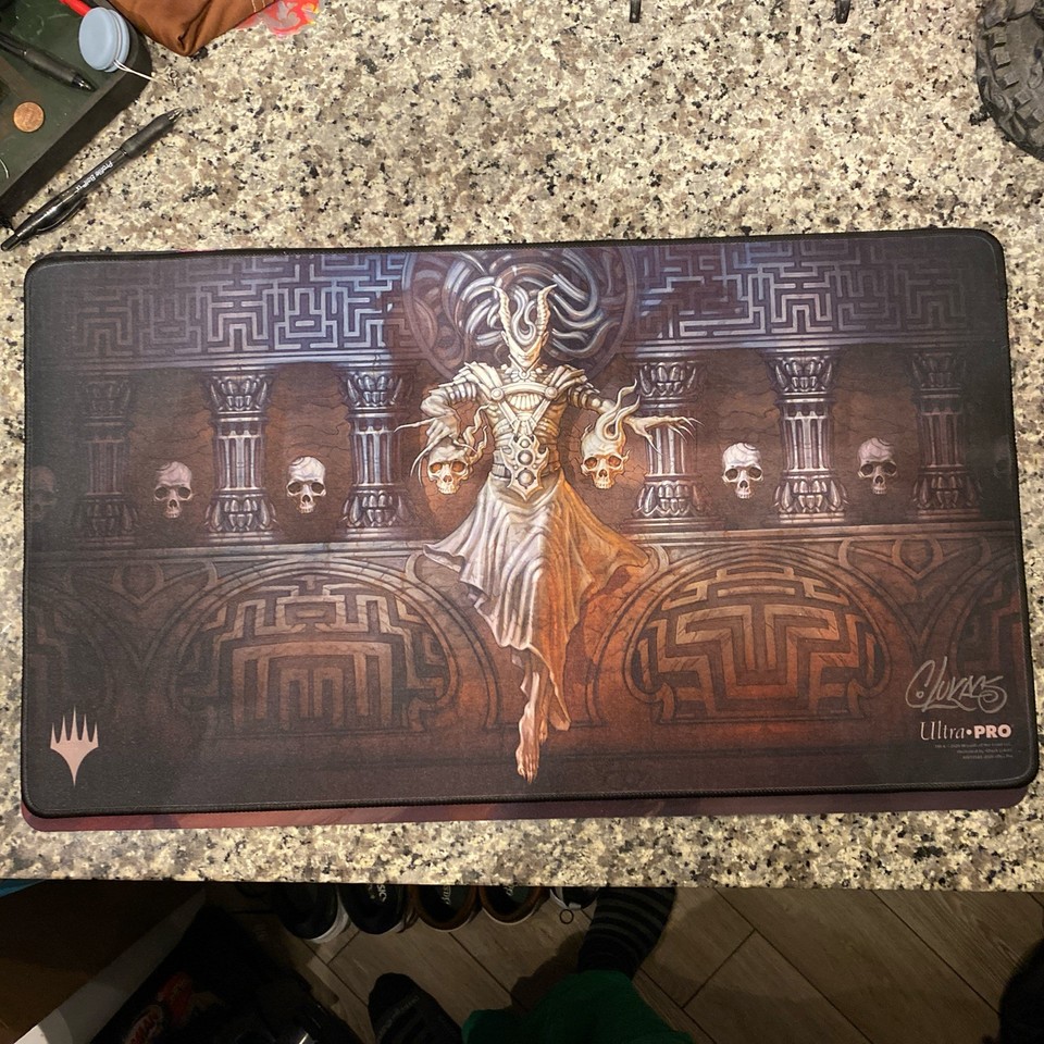 ULTRA PRO PLAYMAT Theros Beyond Death Ashiok alt art signed 24 x 13.5 ...