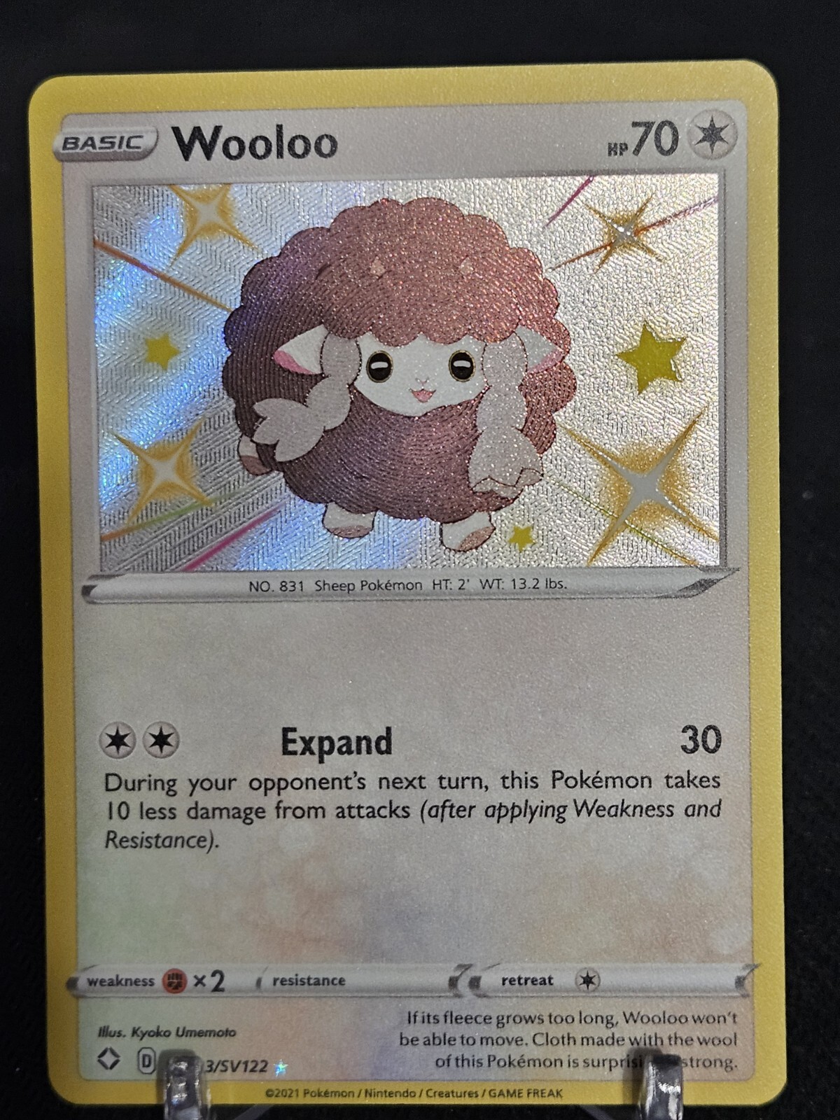 Pokémon TCG ~ Wooloo ~ Shining Fates SV103/SV122 Holo Baby Shiny Rare ...