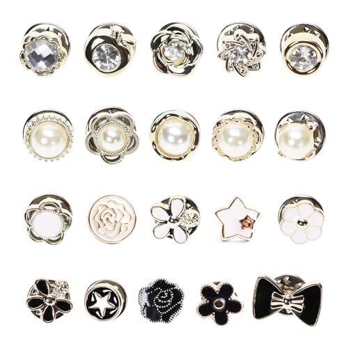 Women Shirt Brooch Pins 20Pcs Mini Cover Up Enamel Safety Lapel Pins ...