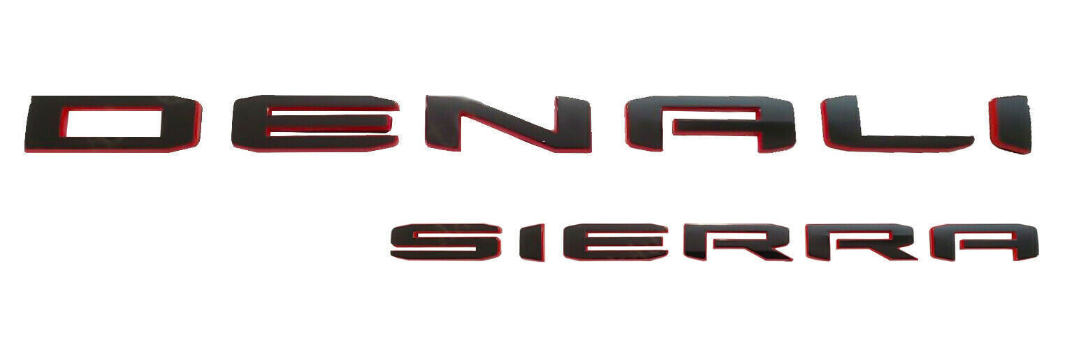 Set Fits 2019 - 2021 Car Denali Sierra Emblem Letter Rear Tailgate ...