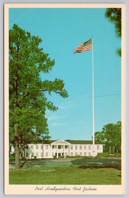 Post Headquarters Fort Jackson SC Army Training Center UNP Chrome | eBay