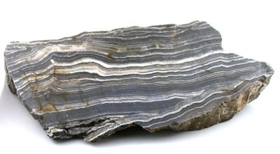 1280 Gram Banded Black White Calcite Aragonite Slab Cabochon Cab Rough ...