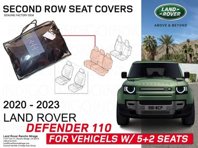 Land Rover OEM Defender 110 L663 2020+ 2nd Row Black Waterproof Seat ...