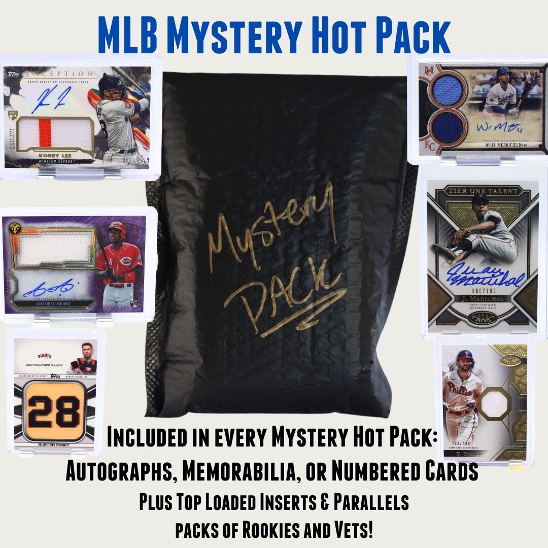 MLB Mystery Hot Pack - Baseball Cards - Autographs, Memorabilia, #'d ...