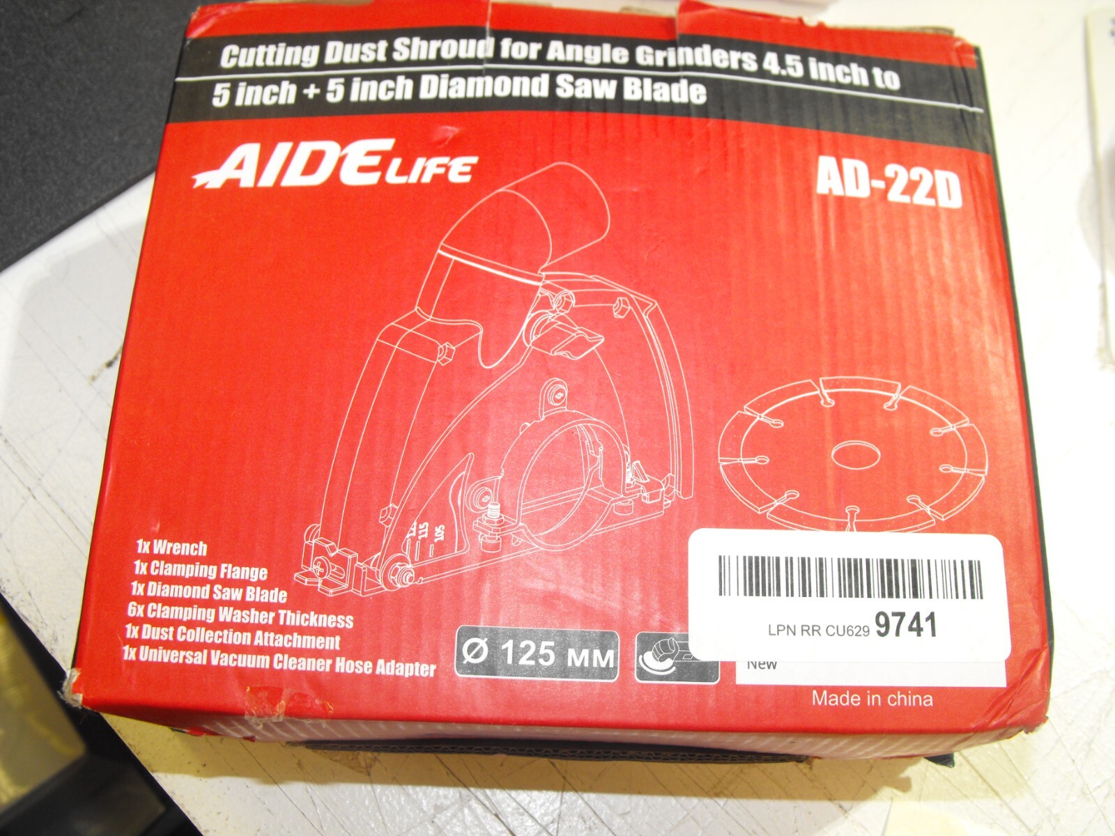 AIDELIFE DUST SHROUD MODEL AD22D WITH 5 DIAMOND BLADE | eBay
