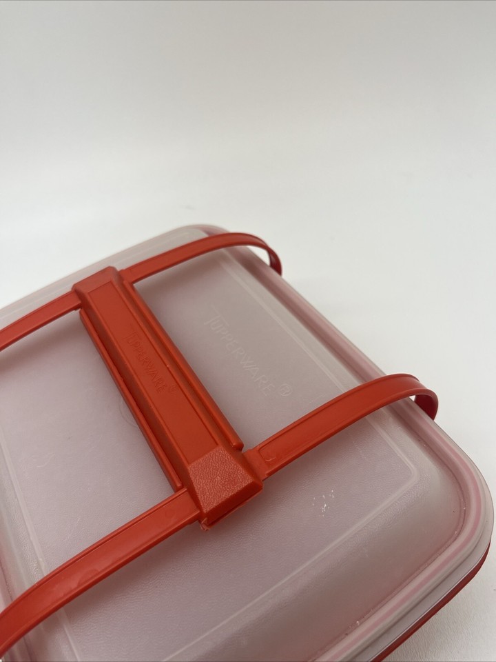 Vintage Tupperware Pak N Carry Lunch Box 1254 Paprika Red Set Lids | eBay