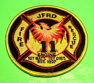 JFRD JACKSONVILLE FLORIDA FIRE RESCUE 4" FIRE DEPT. PATCH FREE SHIPPING ...