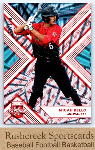 2018 Panini Elite Extra Edition - Micah Bello #72 Aspirations Red /150 ...
