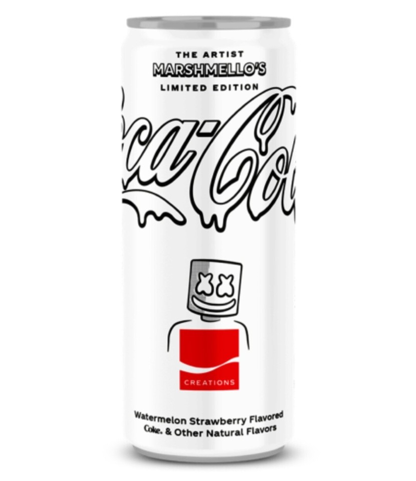 The Artist Marshmello's Limited Edition Coca Cola Watermelon Strawberry ...