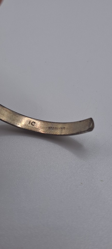 Antique Handwrought IC Sterling Silver .925 Cuff | eBay