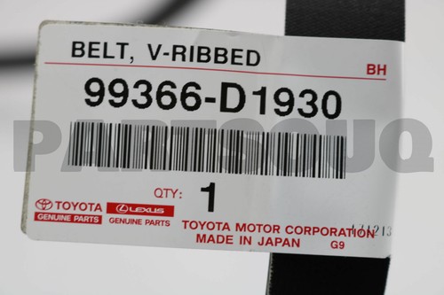 99366D1930 Genuine Toyota BELT, V(FOR FAN & ALTERNATOR) 99366-D1930 | eBay