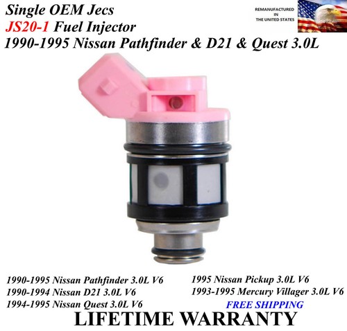 Re-Man Single OEM JECS Genuine Fuel Injector For 1995 Nissan Pickup 3 ...