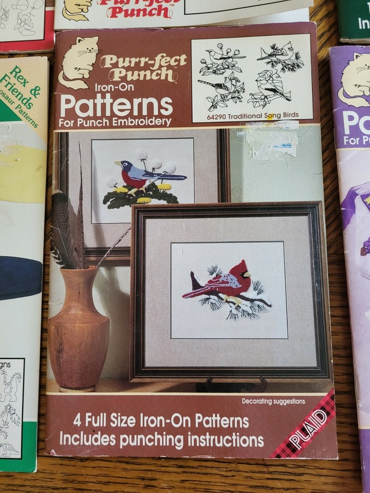 6 Purr-fect Punch Perfect Punch Patterns Punch Embroidery | eBay