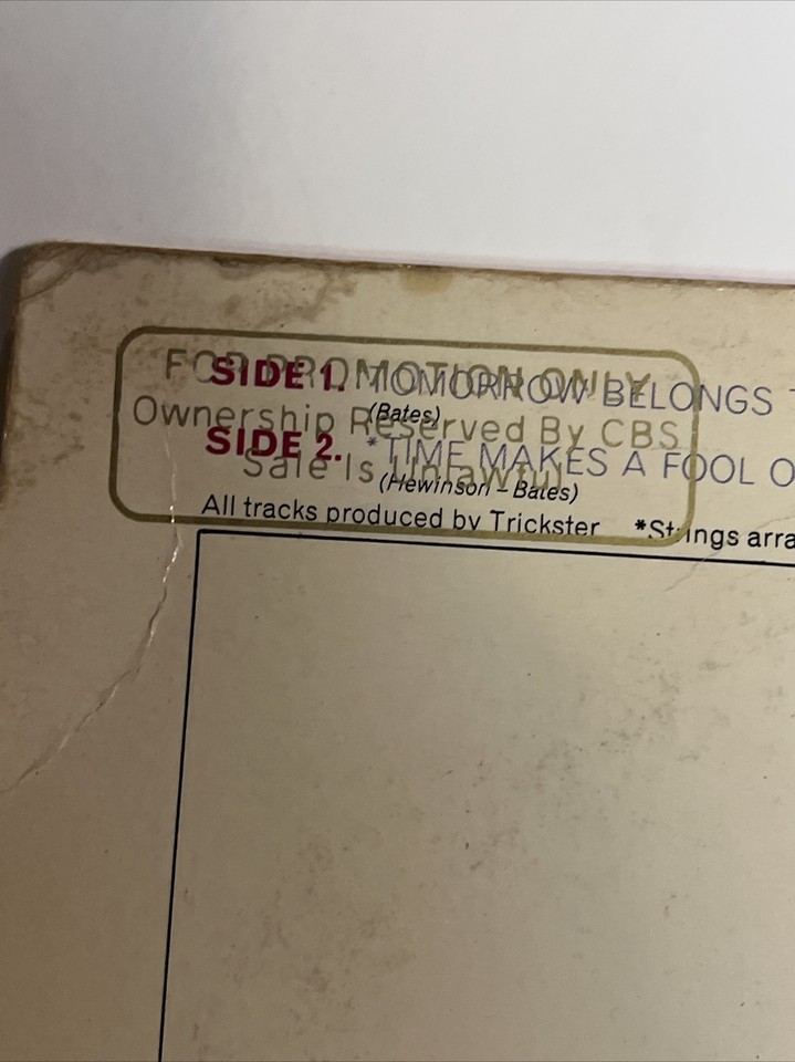 VINYL ALBUM RECORD,PROMO/DEMO,TRICKSTER-BACK TO ZERO,AL-35968 BACK TO ...