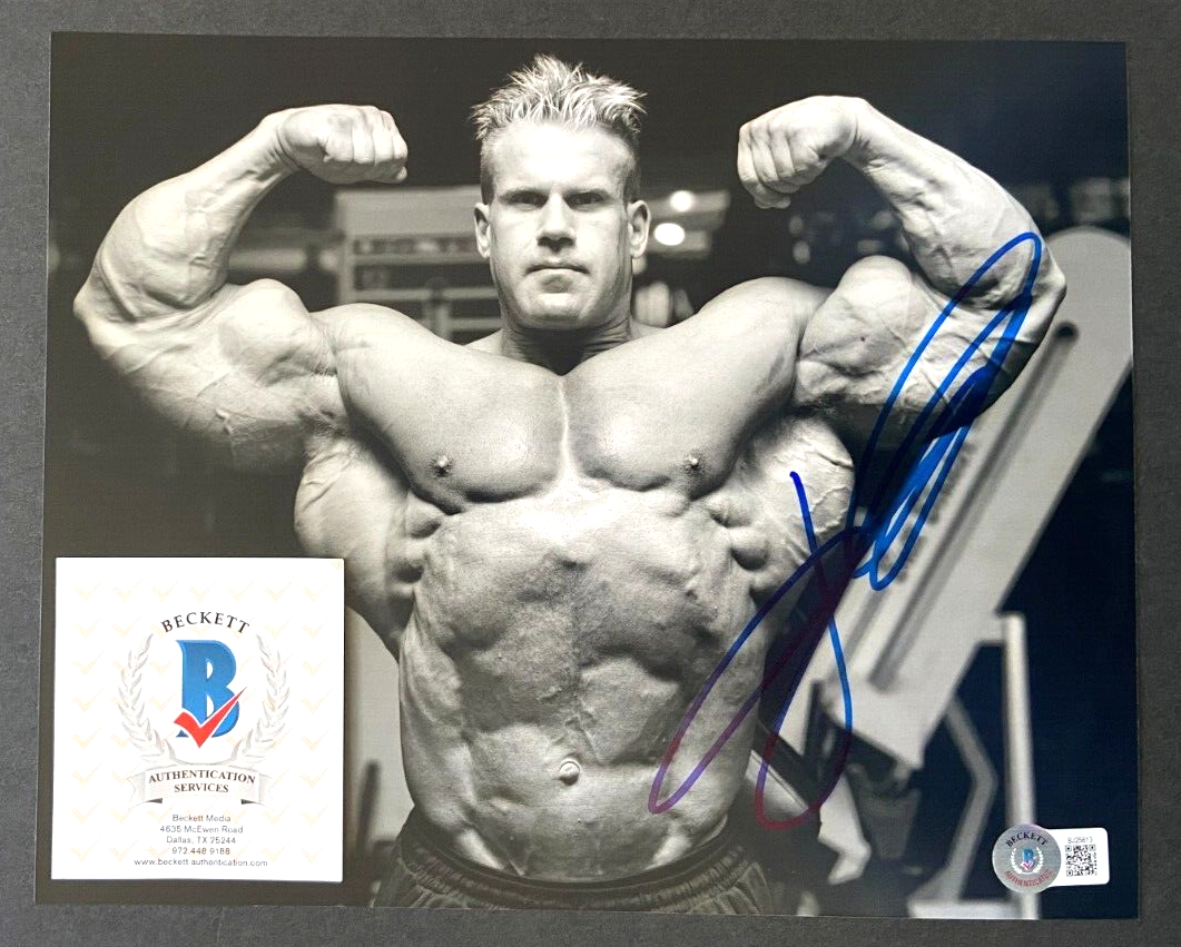 JAY CUTLER SIGNED 8X10 PHOTO BODYBUILDING WEIGHT LIFT MR O OLYMPIA BAS C