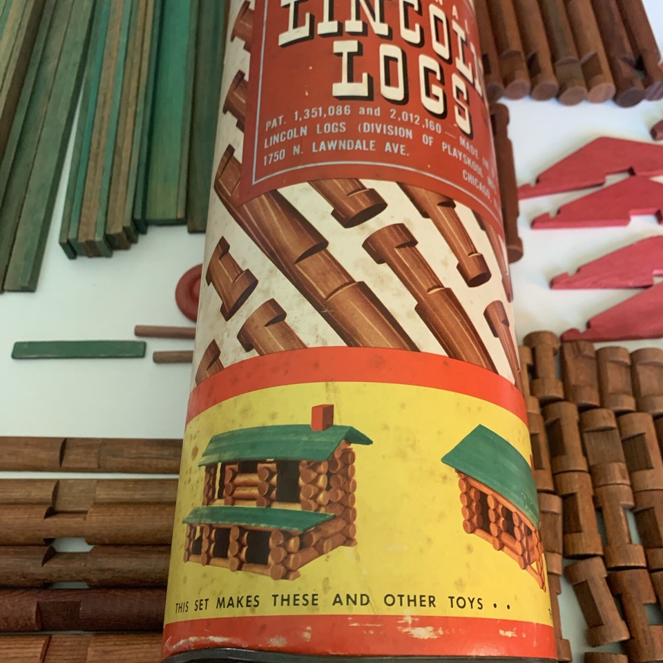 Vintage Lincoln Logs Original Box Set # 20c 129 Pieces RARE | eBay