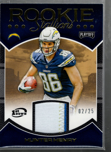 A6734- 2016 Playoff Rookie Hengste Prime 1st Unten # Rshh Hunter Henry ...