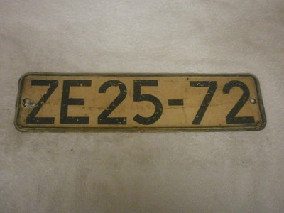 EAST GERMANY DDR COTTBUS OLDER TYPE # ZE 25-72 RARE LICENSE PLATE | eBay