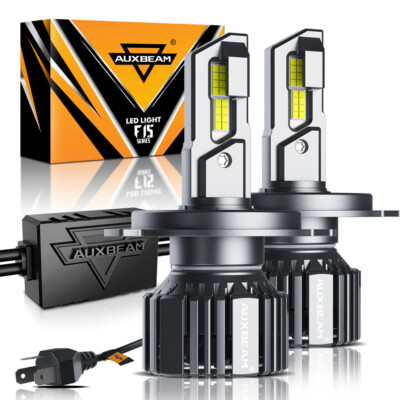 AUXBEAM H13 H4 9012 9007 9004 LED Headlight Bulbs Hi Lo Beam Bright ...
