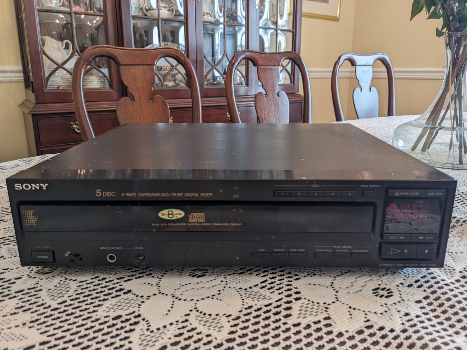 Sony 5 Disc CD Player Compact Disc Player CDP-C505 | eBay