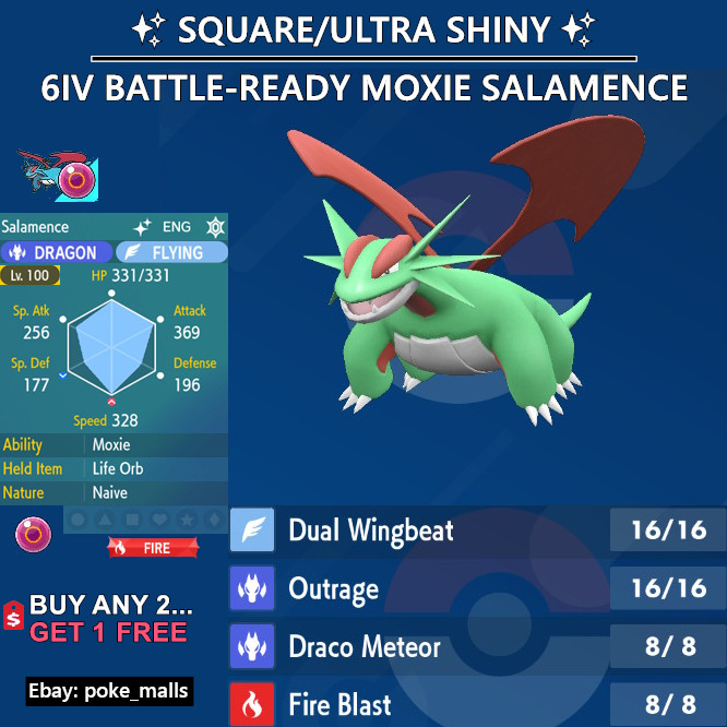 Pokemon Salamence Shiny