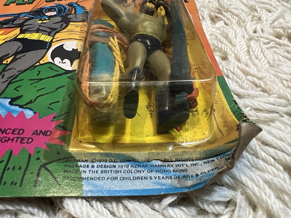 NOS RARE Vintage 1977 Batman Fly Em High Parachutist Azrak Hamway AHI ...