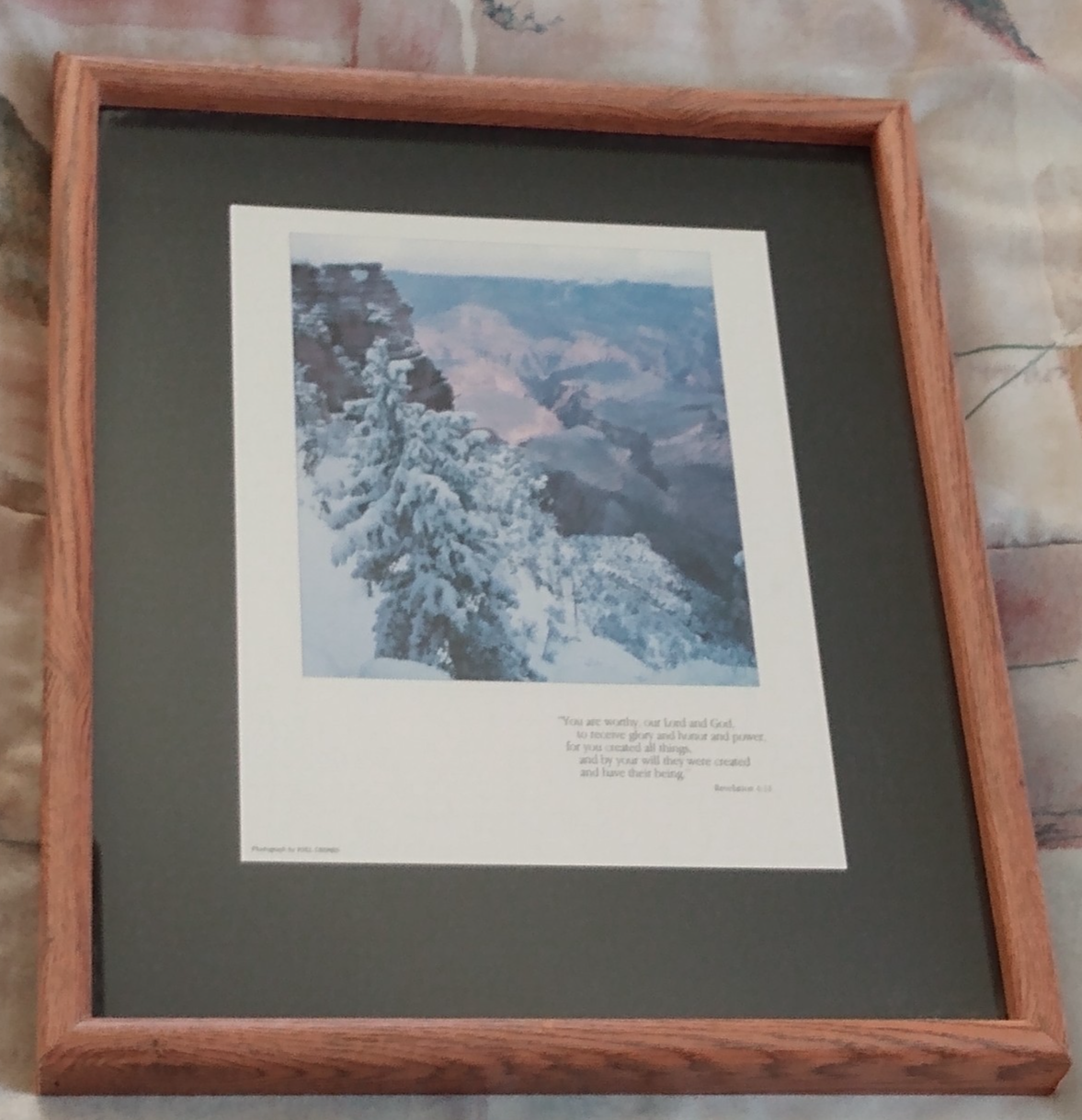 BIBLE VERSE PICTURE FROM ARTICLE JOEL GRIMES, 12" BY 15" FRAME, 7"X BY ...