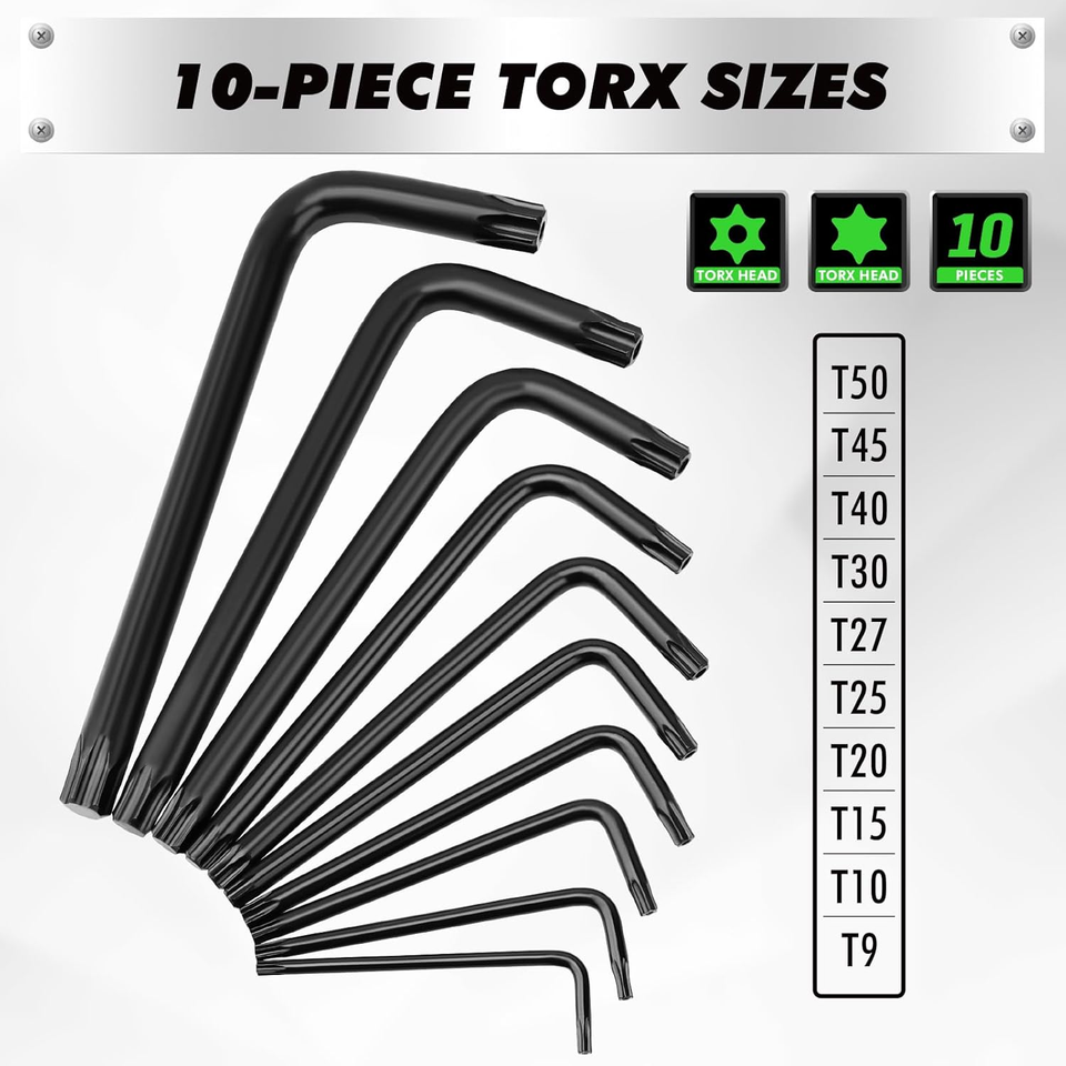 41-Piece Hex Key Allen Wrench Set, Allen Key with Ergonomic Torque ...