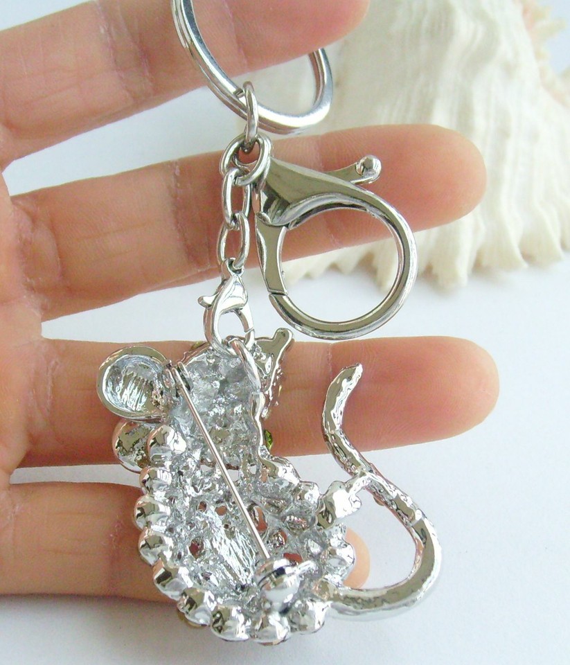 Austrian Crystal Animal 1.97" Mouse Rat Keychain Pendant K03276 | eBay