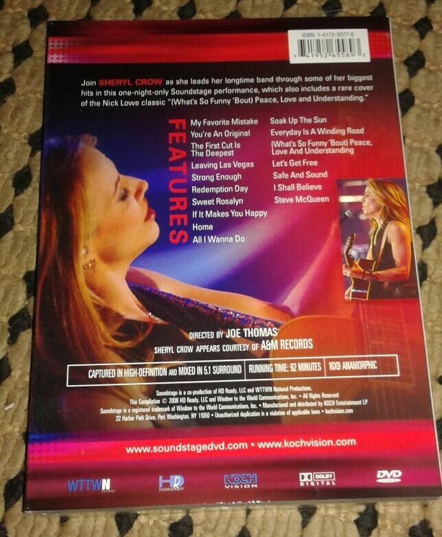 Soundstage Presents: Sheryl Crow - Live (DVD, 2008) 741952655893| eBay