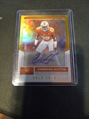 2017 Score - Rookie Signatures Gold Zone #372 Cameron Sutton /50 (AU ...