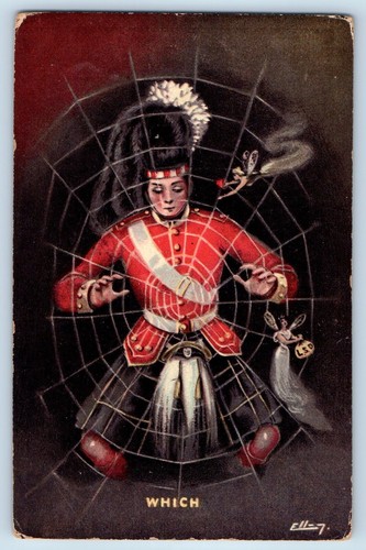 1909 Vintage Postcard Spider Web Fairy LSD Drug Fantasy PA Ellis Signed ...