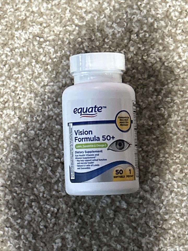 Equate Vision Formula 50+ With Omega 3, Lutein & Zeaxanthin 50 Softgels ...