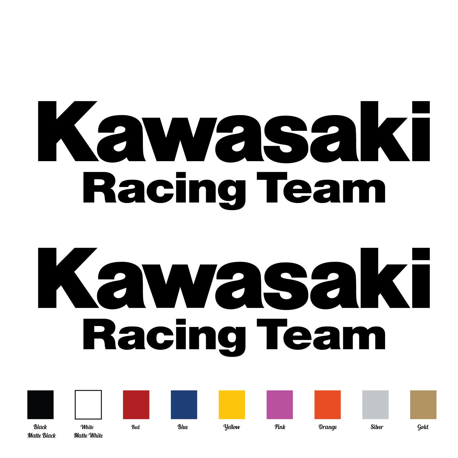 2 pcs Racing Team Decal Stickers for Kawasaki Motorcycles | eBay