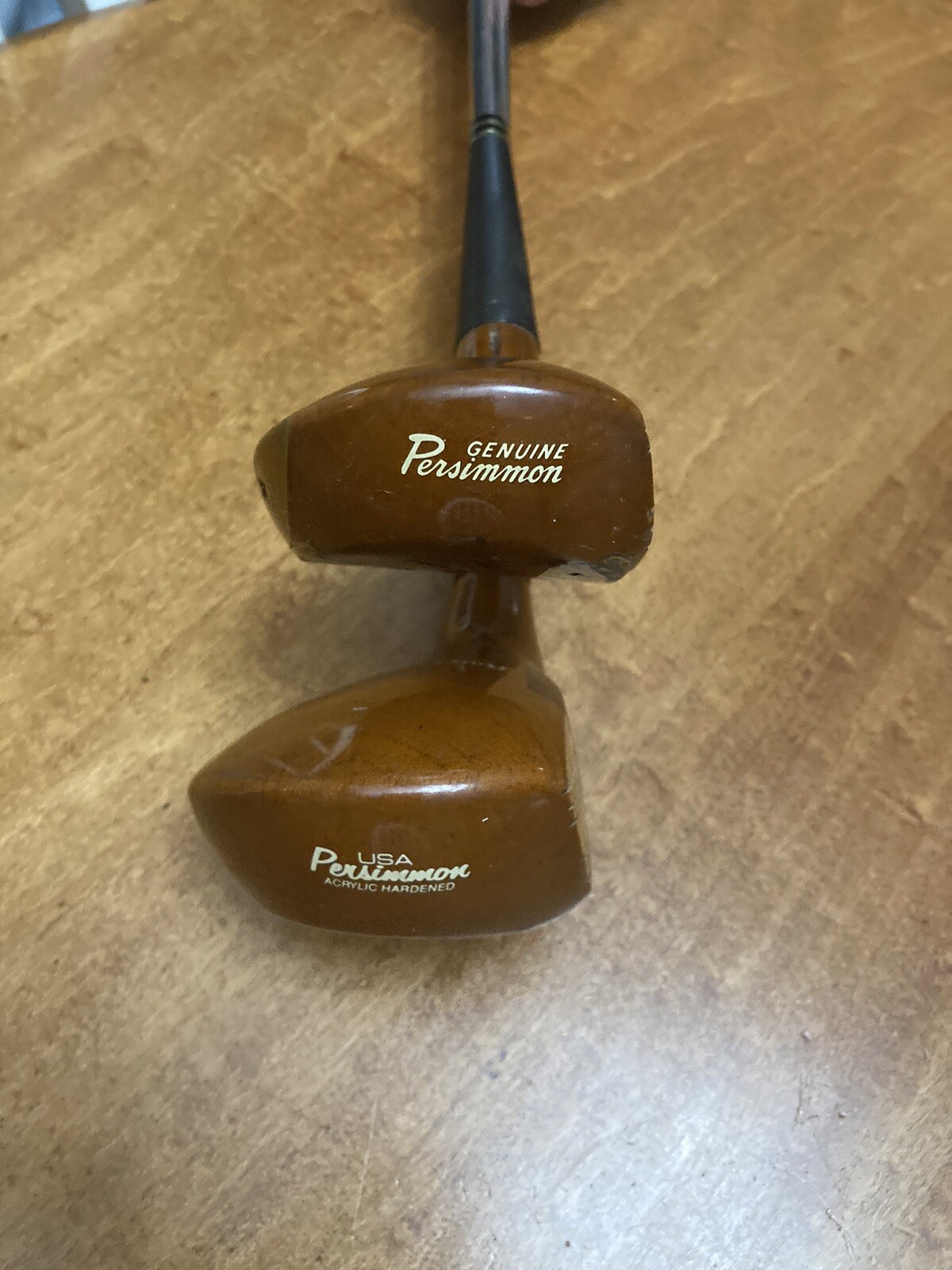 POWERBILT CITATION Genuine Persimmon Driver & #3 Wood True Temper ...
